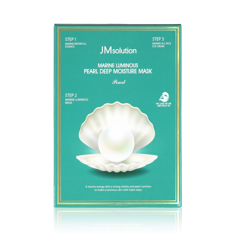 JM Solution Marine Luminous Pearl Deep Moisture Mask - 10 pcs - 藍色海洋珍珠 ...
